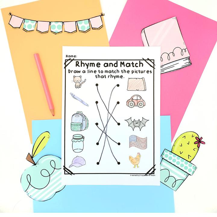 Rhyming Worksheets Phonological Awareness Early Reading Skills ...
