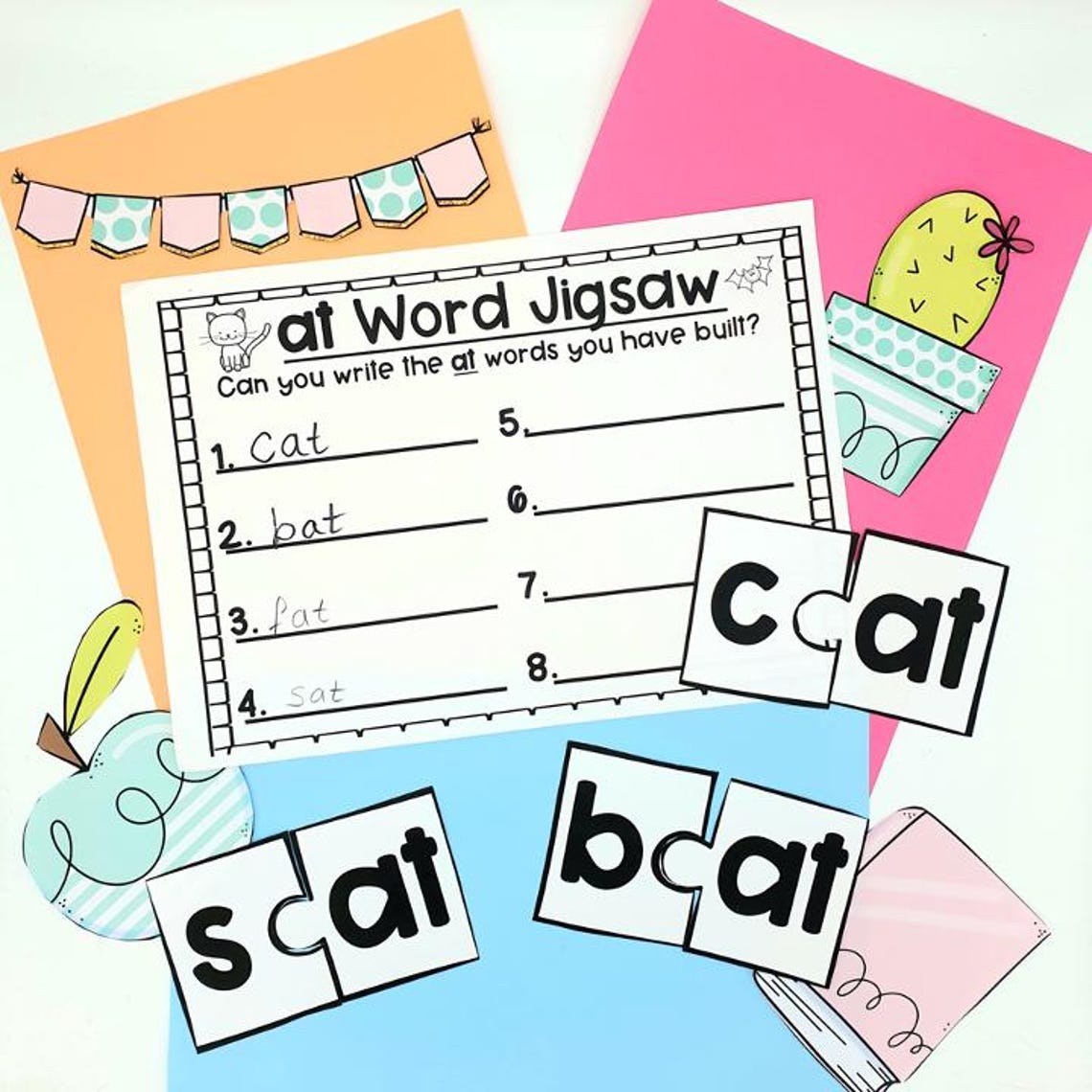 CVC Words Jigsaws Phonics Activities Phonological Awareness Early ...