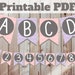 Printable Pastel Alphabet Number Bunting Garland Banner Party Classroom ...