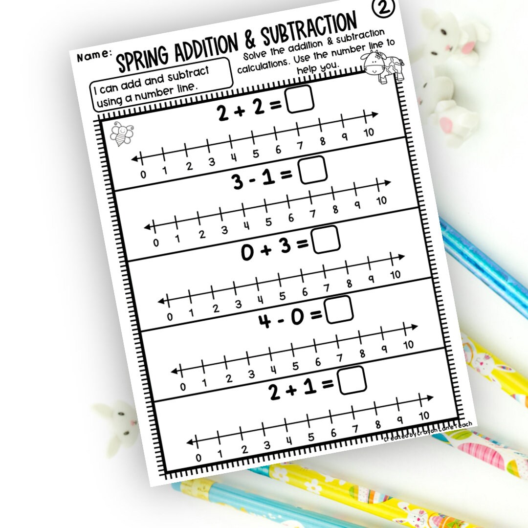 Spring Addition Subtraction Within 20 Practise Worksheets for Kids Home ...