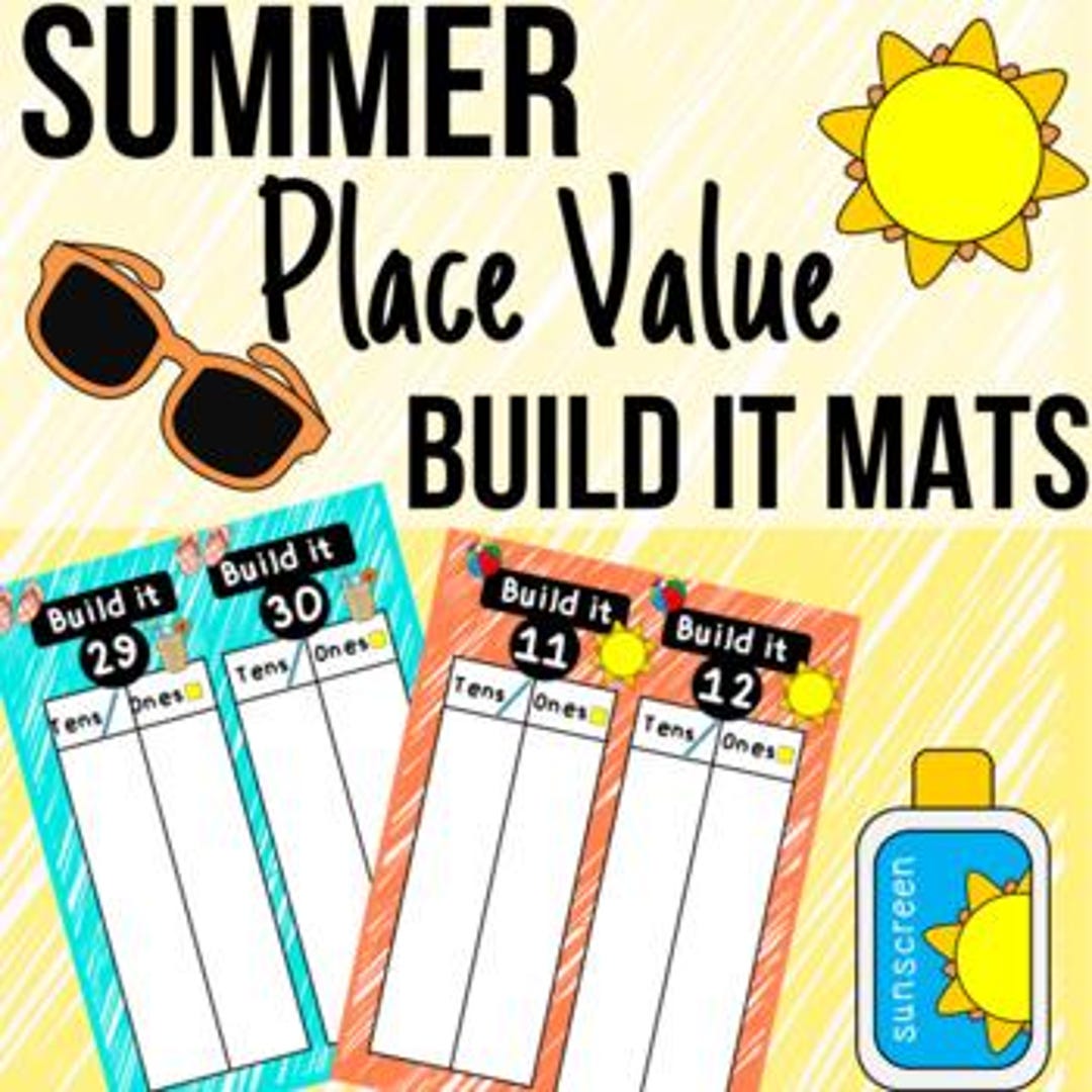 Place Value to 20 Printable Chart Summer Homeschool Learning Tens and ...