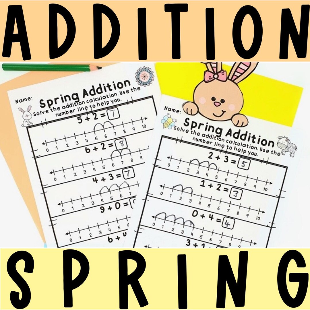 Addition Within 20 Practise Worksheets for Kids Spring Homeschool ...