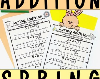 Addition Within 20 Practise Worksheets for Kids Spring Homeschool ...