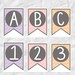 Printable Pastel Alphabet Number Bunting Garland Banner Party Classroom ...