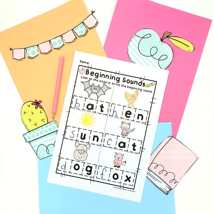 Phonological Awareness Worksheets Early Reading Skills Beginning Sounds ...