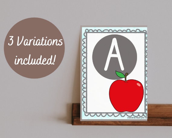 Printable Pastel Alphabet Posters Classroom Decor Playroom - Etsy UK