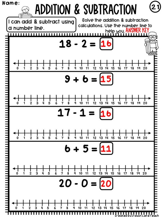 First Grade Math Worksheets Mixed Addition Subtraction Subtracting