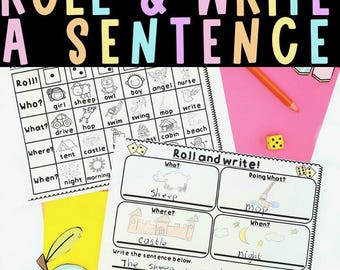Sentence Building Game for Kids Sentence Writing Practise Activity ...