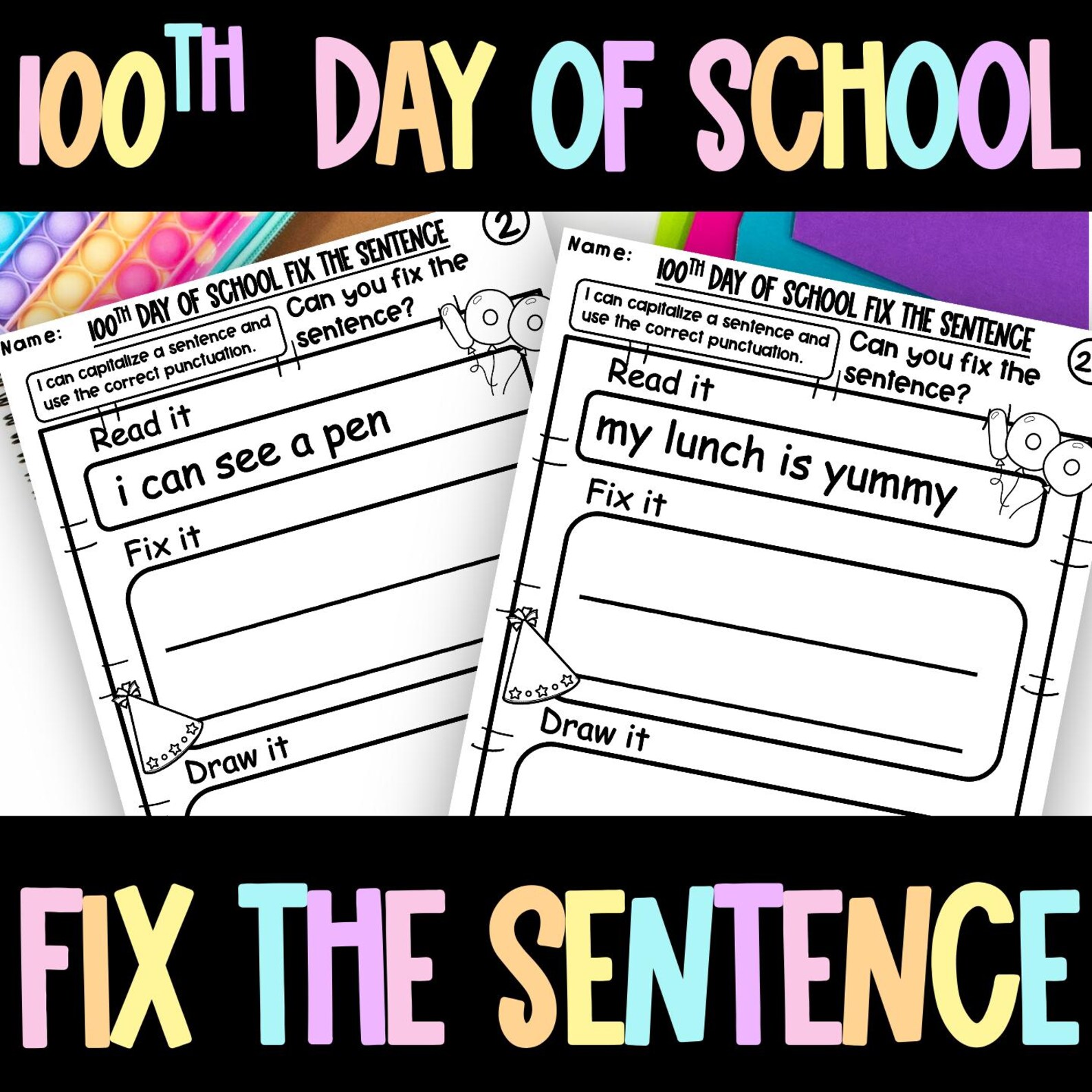 At Home Reading Worksheets Sentence Writing Practise for Kids Reading ...