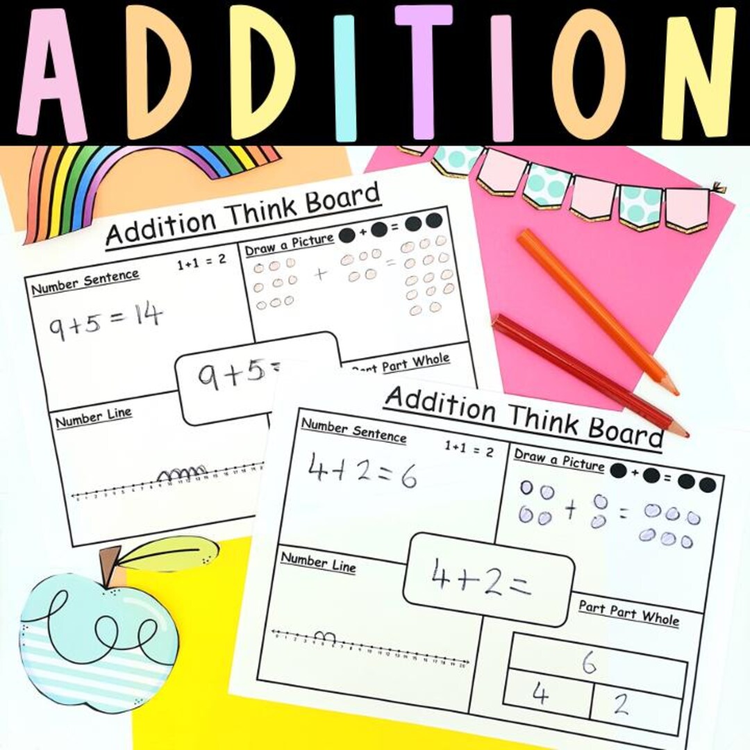 Addition Within 20 Strategy Mats Homeschool Addition Facts Practise ...