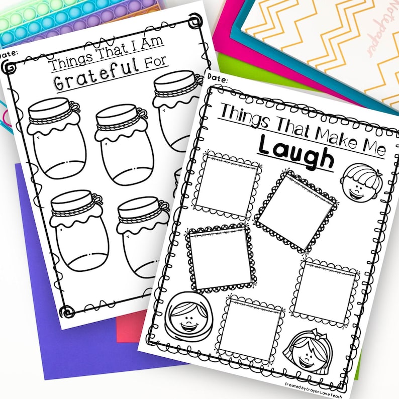 Gratitude Journal for Kids Printable Worksheets Daily Gratitude End of ...