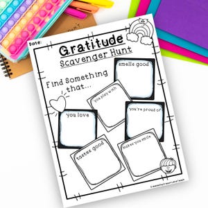 Gratitude Journal for Kids Printable Worksheets Daily Gratitude End of ...