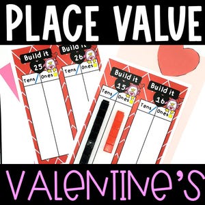 Place Value to 20 Printable Chart Mat Valentine's Day Homeschool ...
