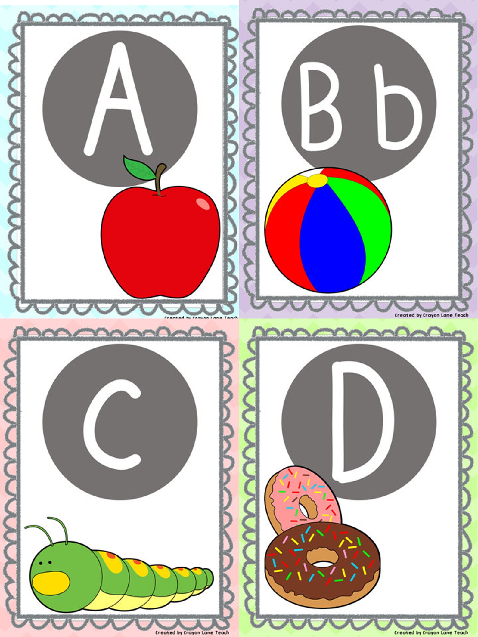Printable Pastel Alphabet Posters Classroom Decor Playroom - Etsy UK