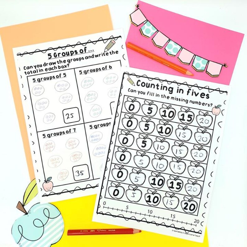 Multiplication Worksheets for Kids 5 Times Tables Learn to Multiply ...