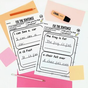 Sentence Writing Practise Worksheets for Kids Homeschool Sentence ...
