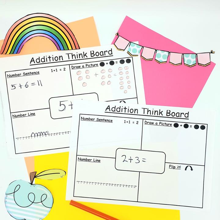 Addition Mat up to 20 Strategy Boards Homeschool Addition Facts ...