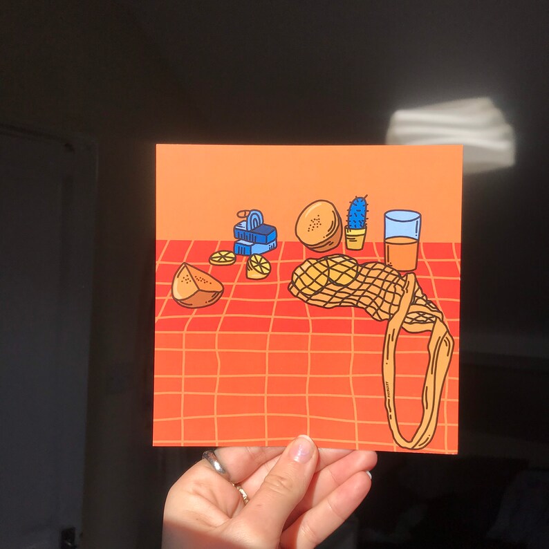 Still Life Square Illustration Print - Etsy