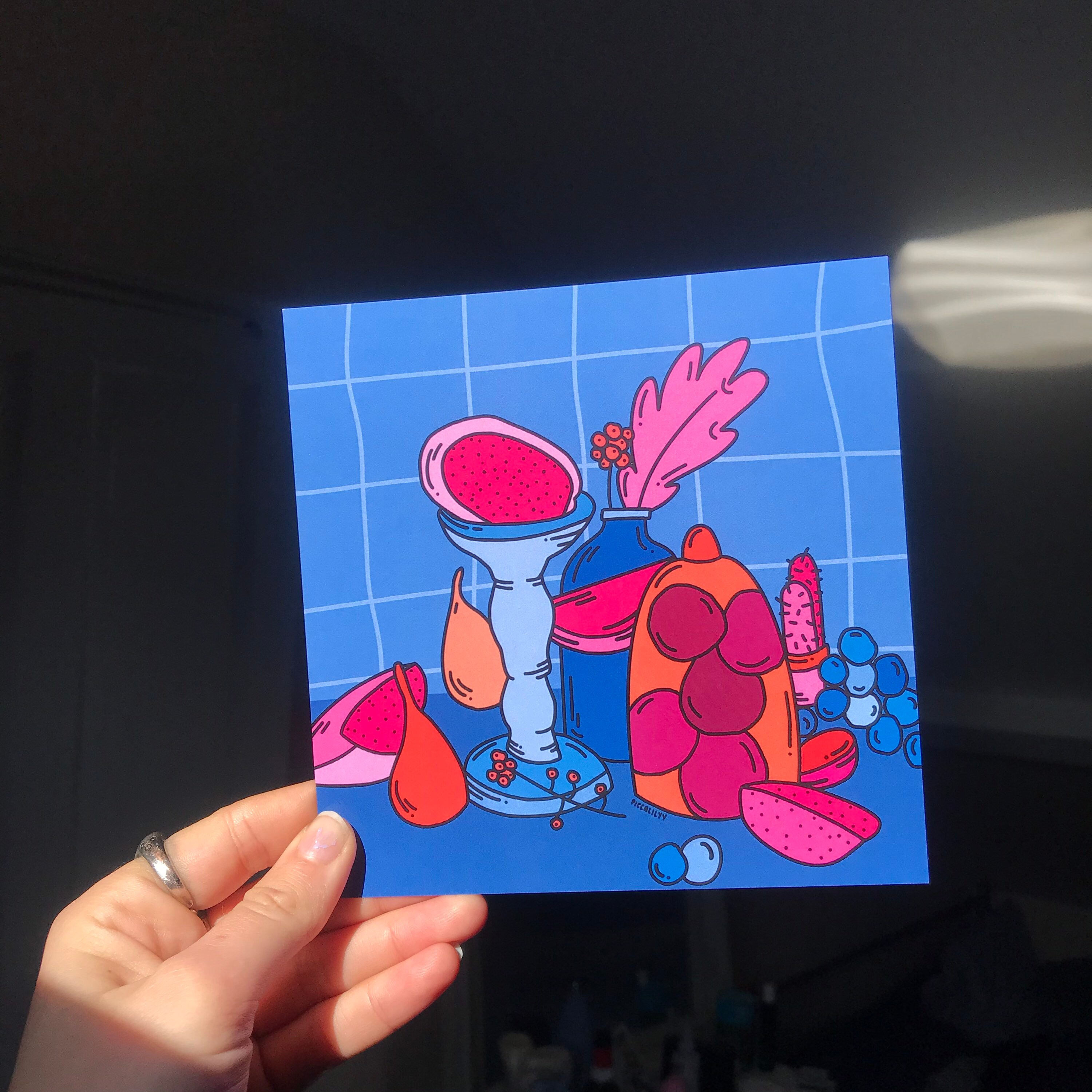 Still Life Square Illustration Print - Etsy