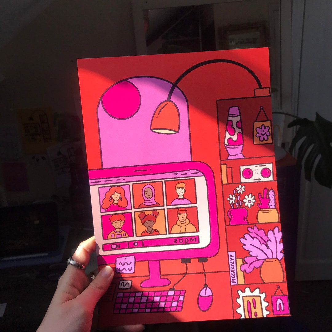 Zoom - A4 Poster, Illustration Print, Desk Print - Etsy UK