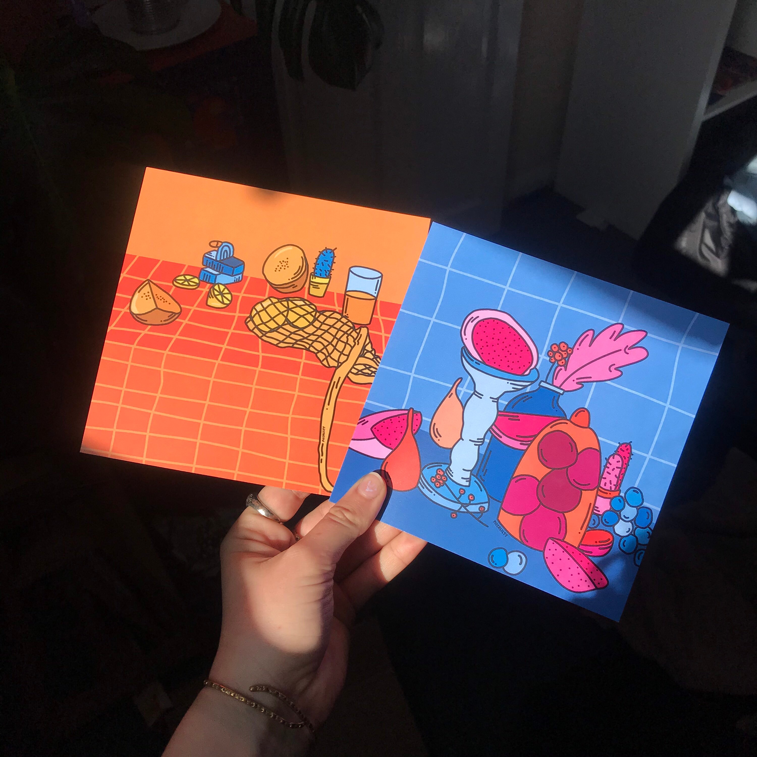 Still Life - Square Illustration Print - Etsy