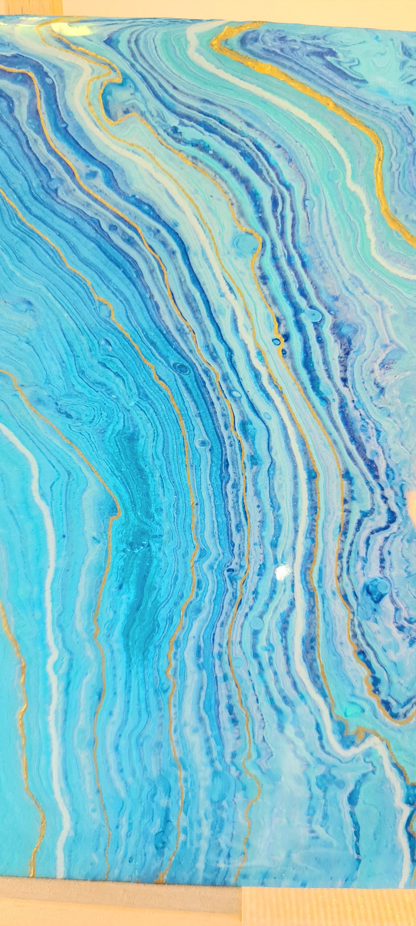 Ocean Acrylic Geode painting Christmas canvas Art Resin - Etsy Canada