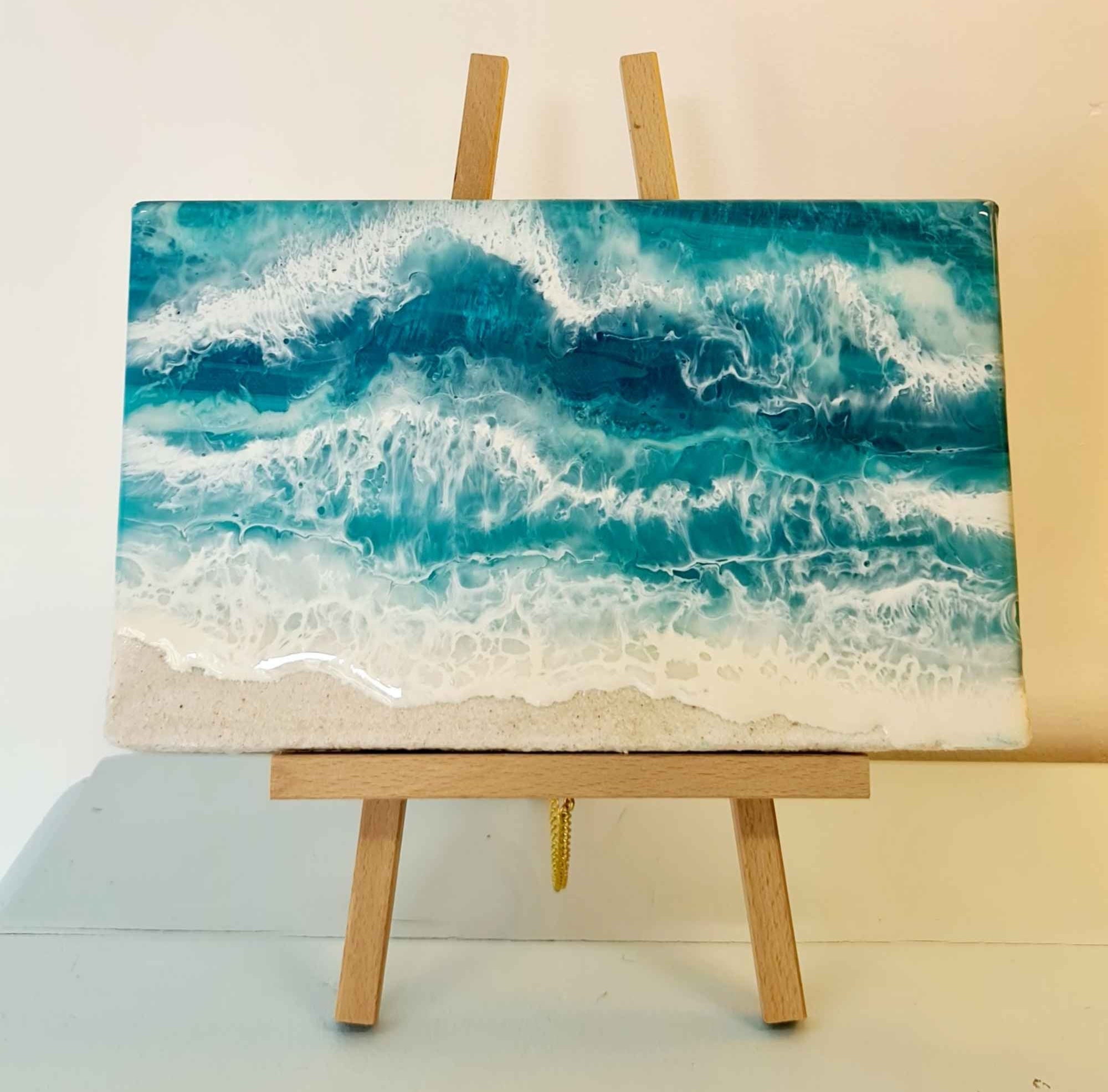 Resin Waves on Canvas Crashing Wave Seascape Resin Ocean - Etsy UK