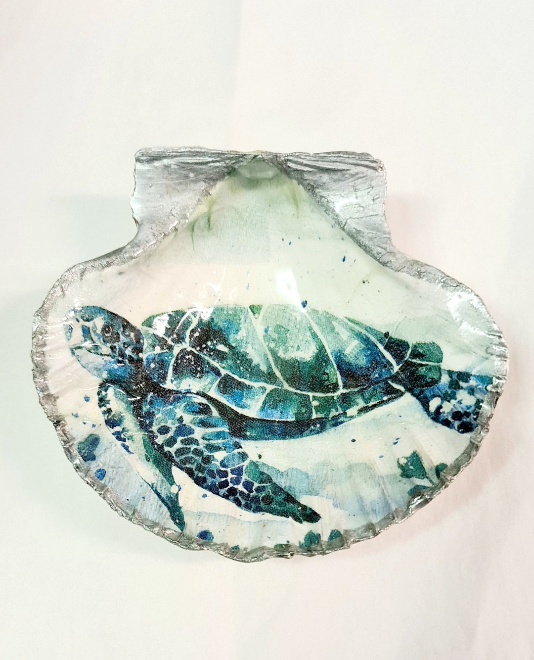 Sea Turtle Shell Dish Shell Jewellery Gift Turtle Resin Ring - Etsy
