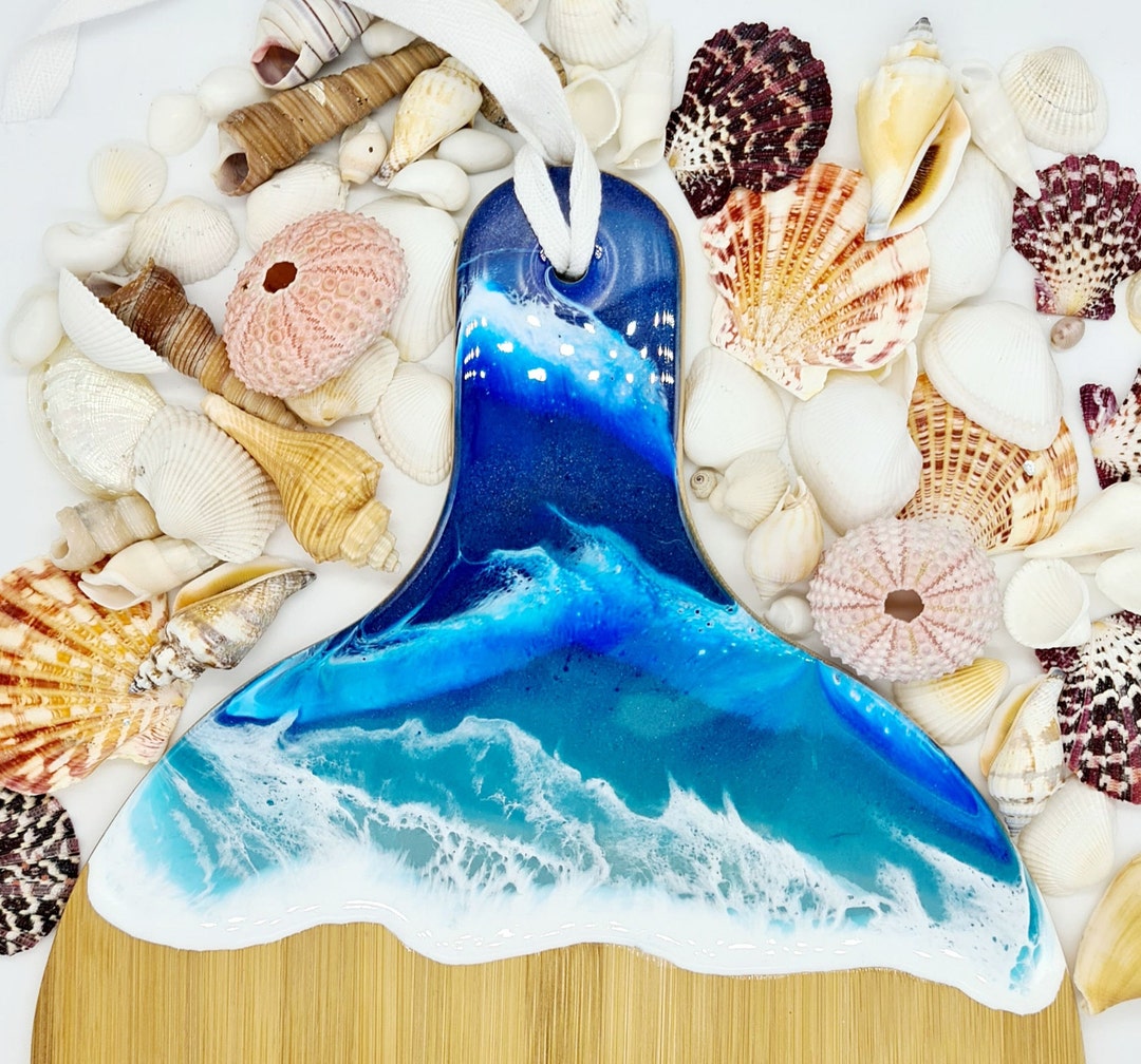 Ocean Wave Cheese Board, Fathers Day Ocean Wave Serving Board, Resin ...