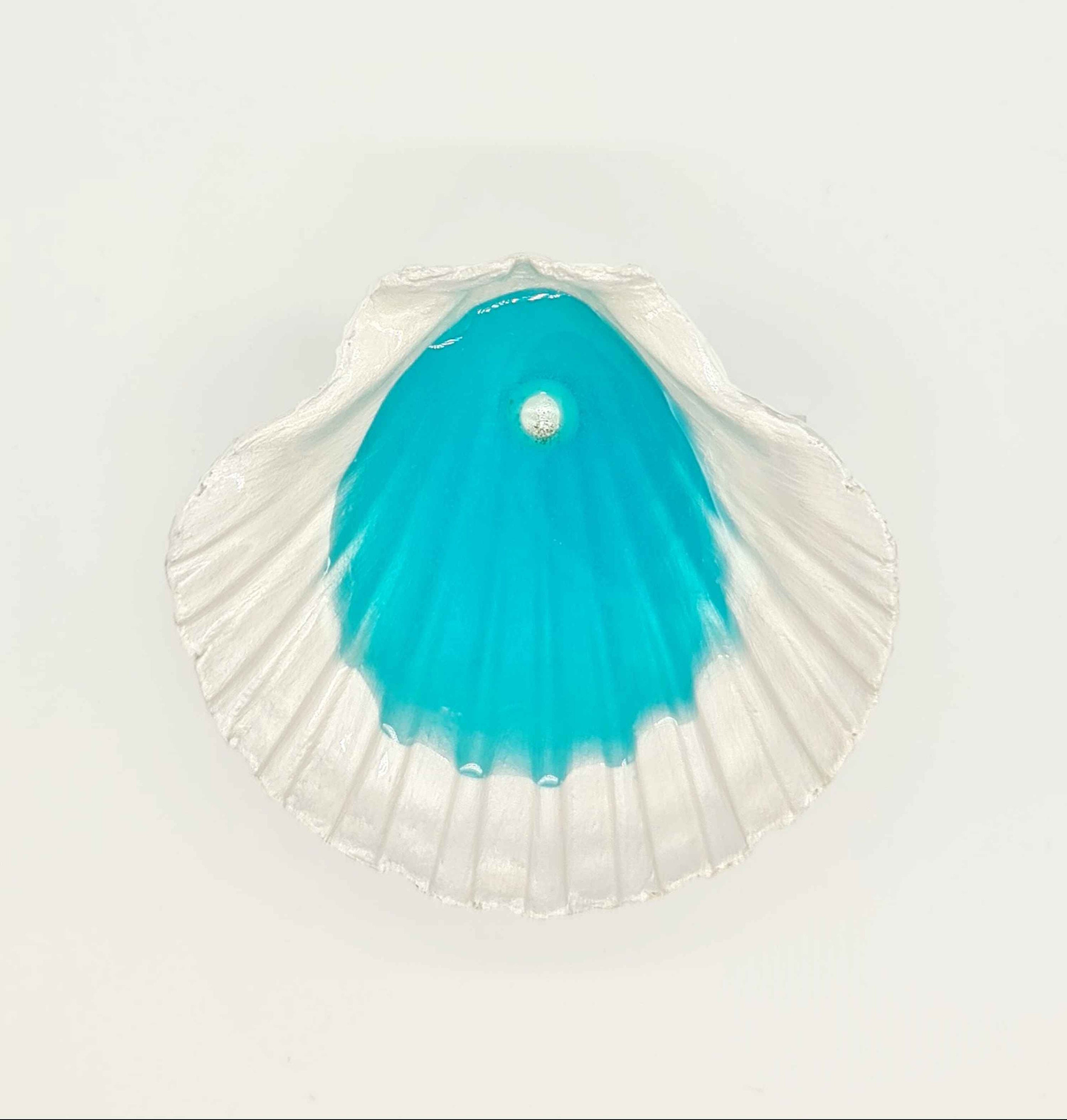 Shell Trinket Dish Resin & Pearl Jewelry Dish Bespoke Shell | Etsy