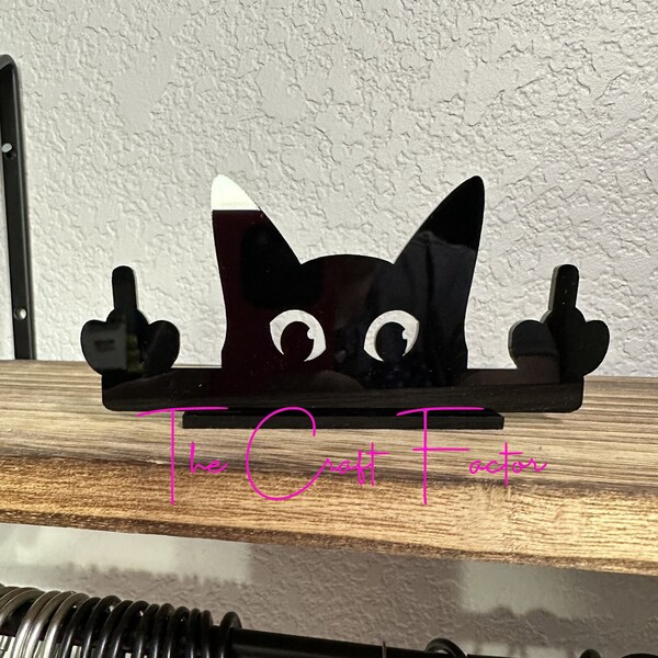 Funny Cat Middle Finger - Etsy