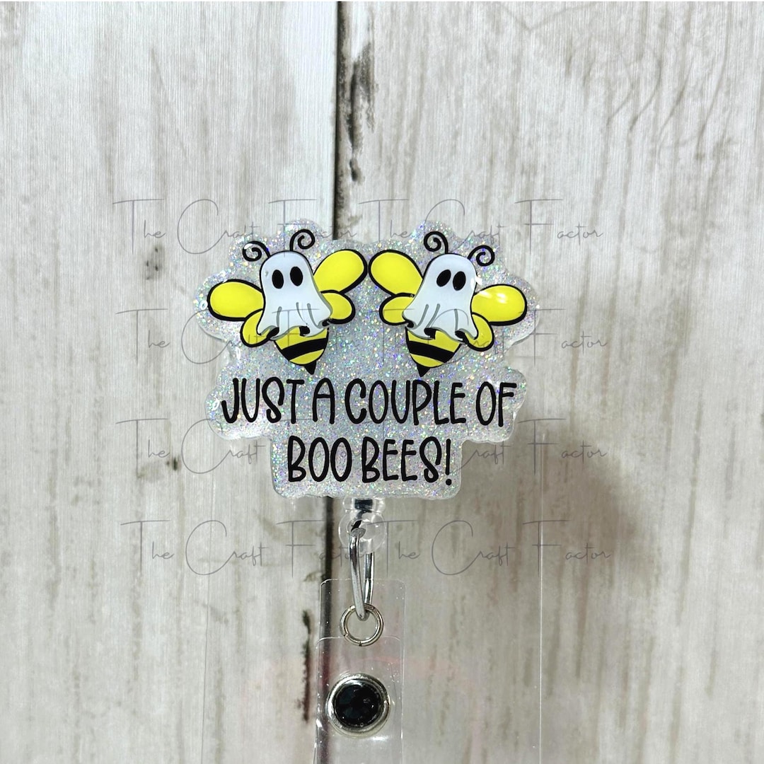 Boo Bees Badge Reel: Funny Ghost Bee Swivel Alligator Clip - Etsy