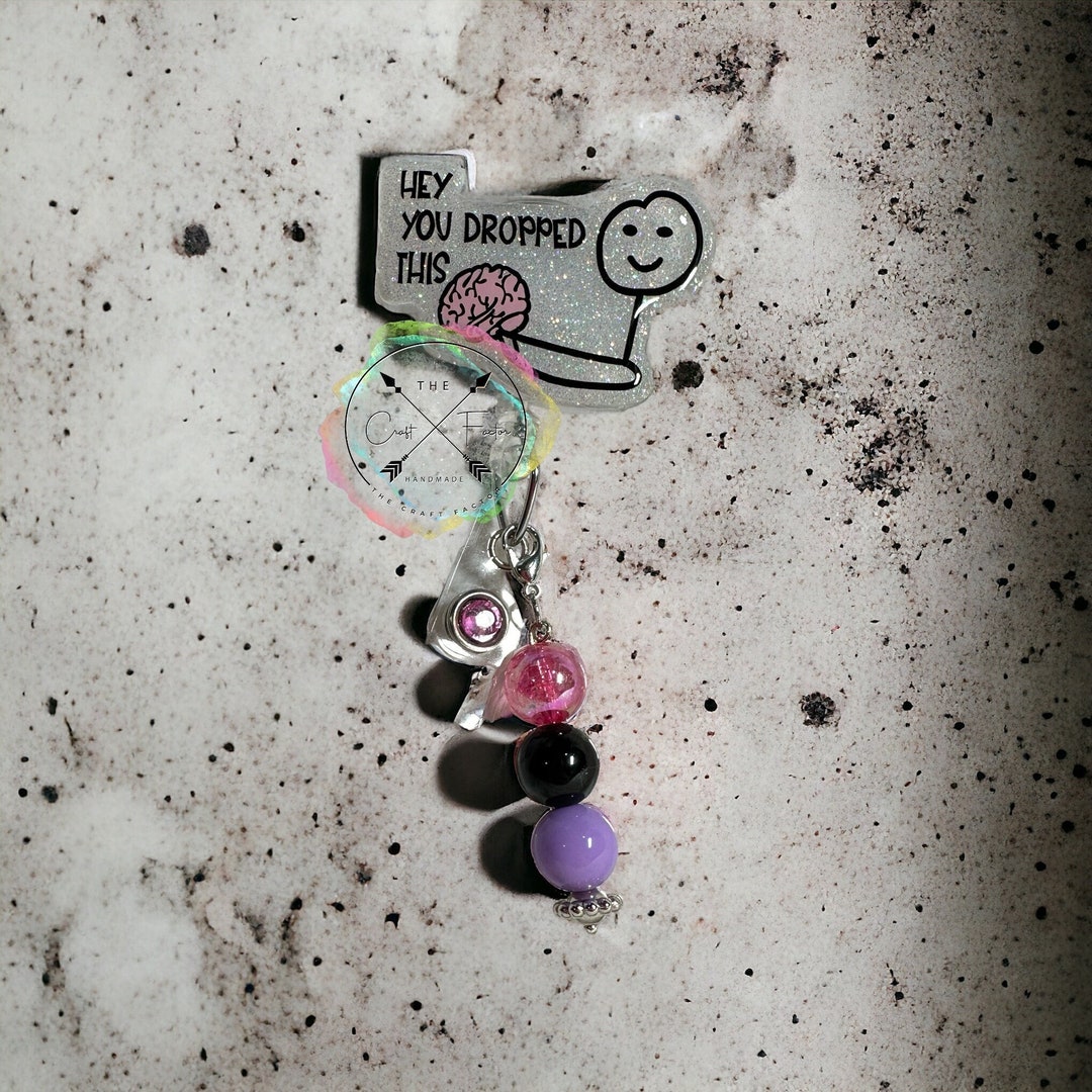 Funny Brain Badge Reel: "hey You Dropped This" Alligator Clip - Etsy
