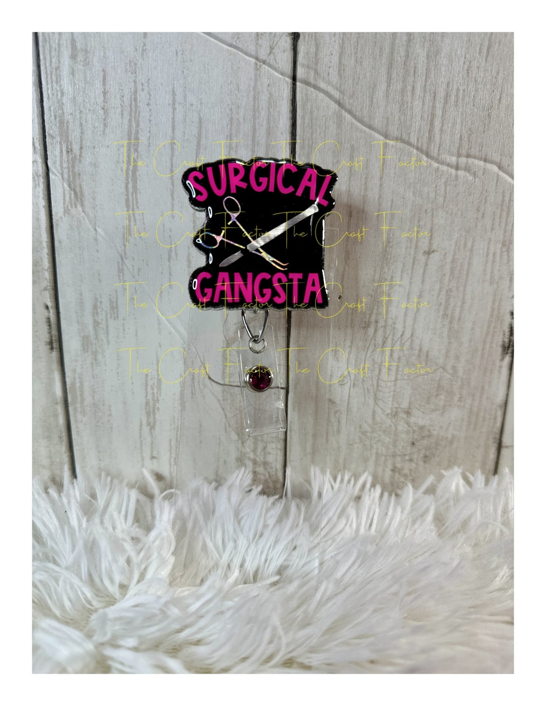 Surgical Gangsta, Surgical Tech Badge Reel, Scrub Tech Badge Reel, OR ...