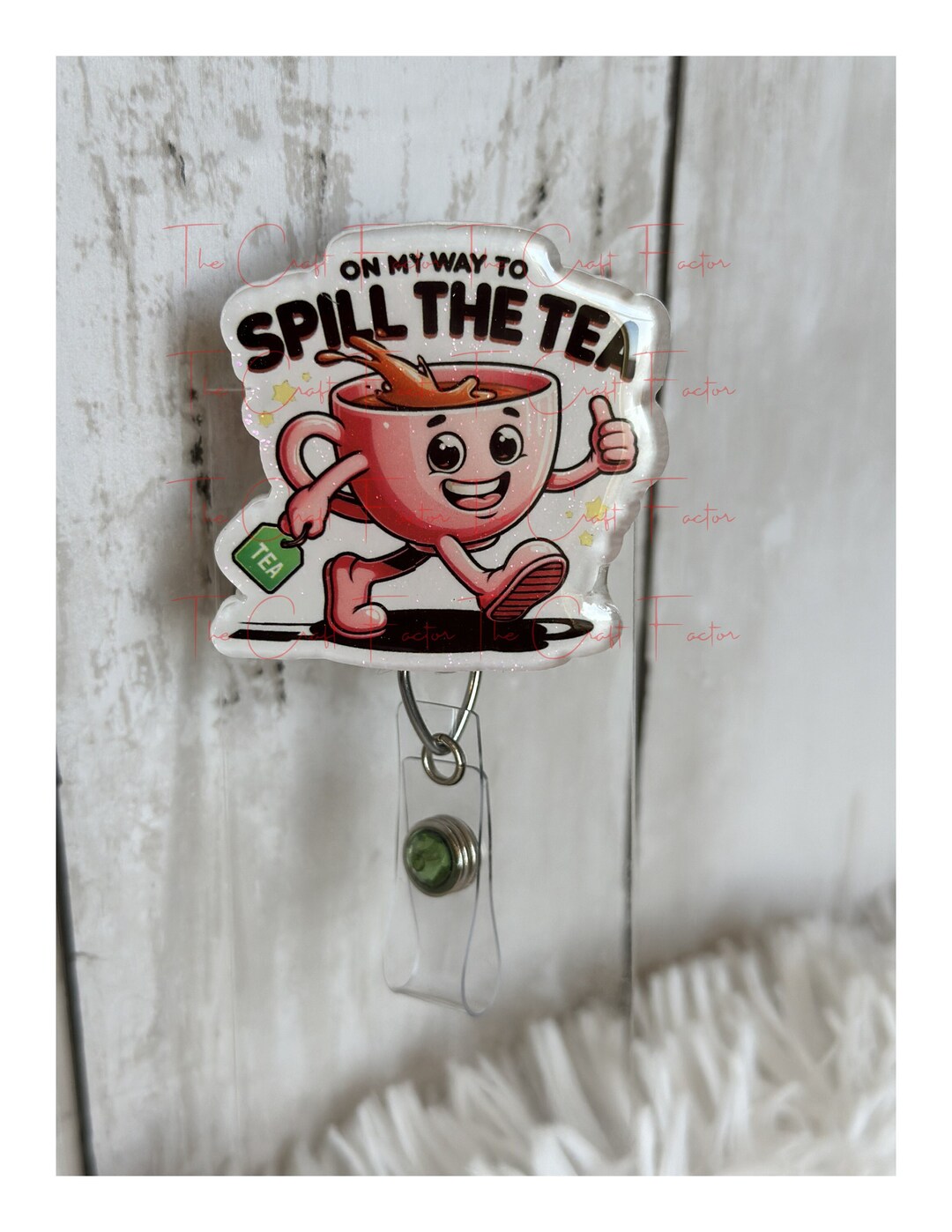 Funny Badge Reel, Spill the Tea Badge Reel, Teacup Badge Reel, Funny ...