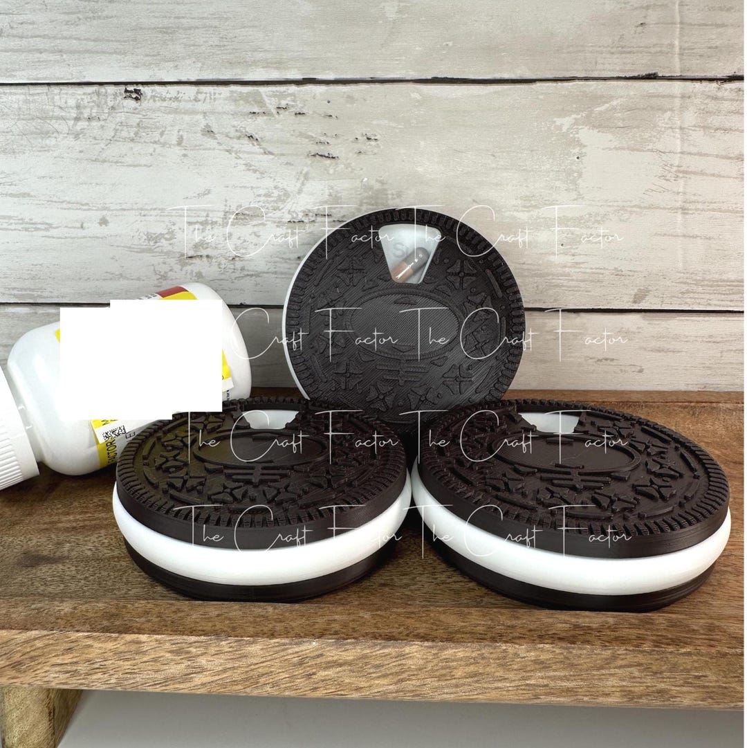 3D Printed Medication Dispenser, Cookie Fidget Pill Box - Etsy