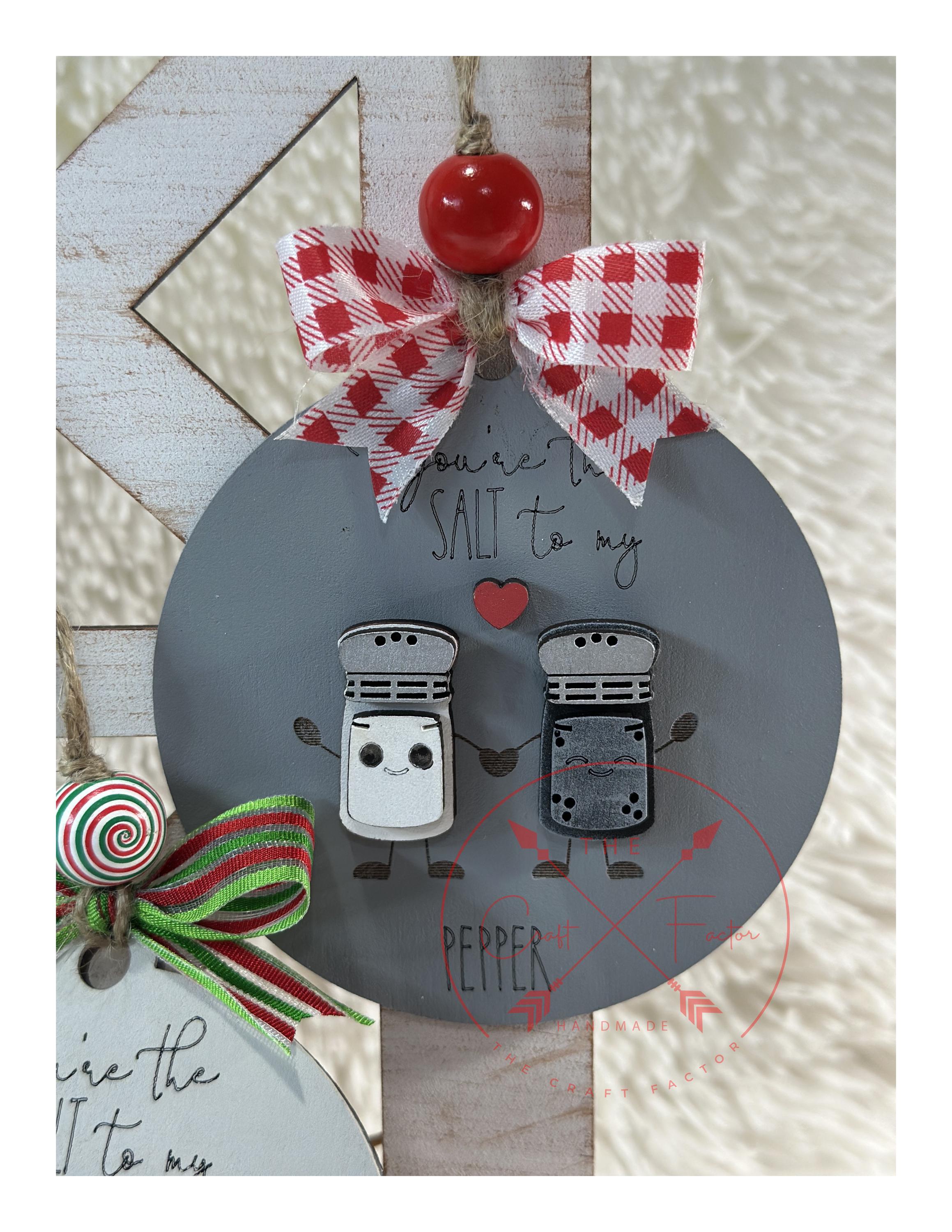 Best Friend Ornament, Hand Painted Wood Couple Ornament - Etsy