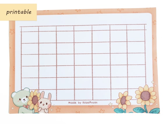 Sunflower Blank Calendars