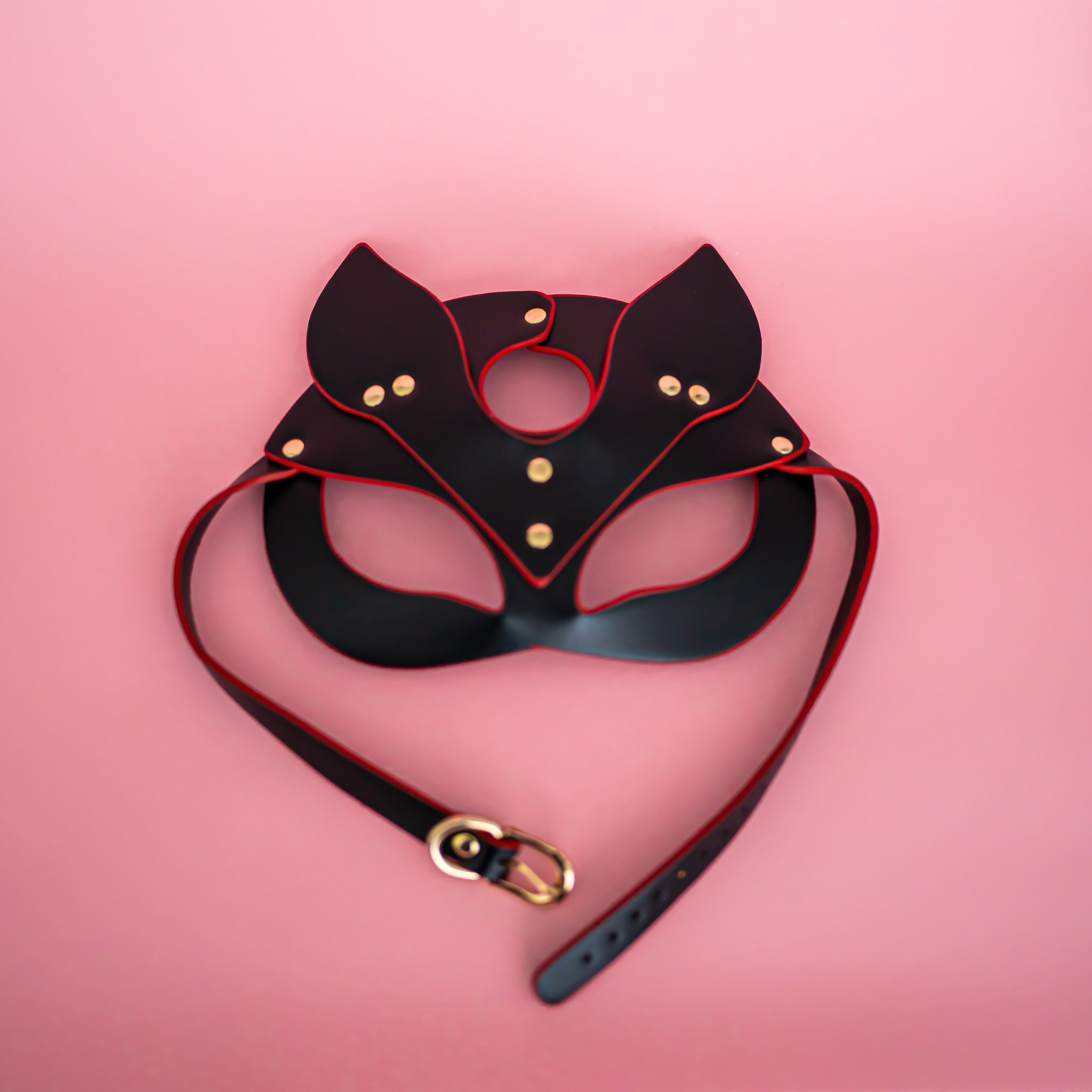 Luxury Vegan Leather Cat Mask BDSM - Etsy
