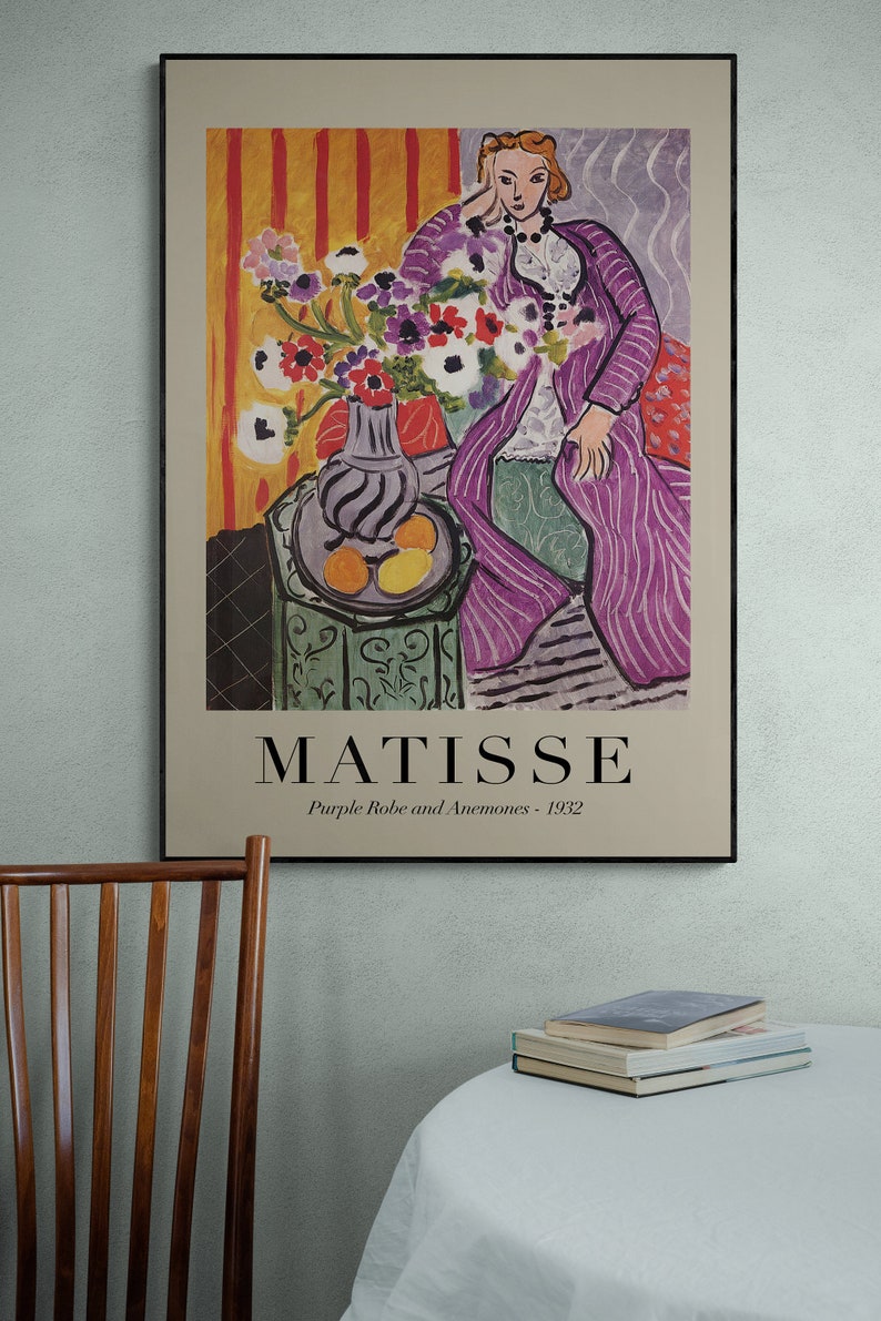 Matisse Purple Robe and Anemones Robe Violette Et Anémones - Etsy
