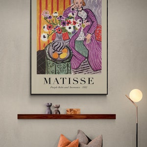 Matisse Purple Robe and Anemones - Robe Violette Et Anémones, Matisse ...
