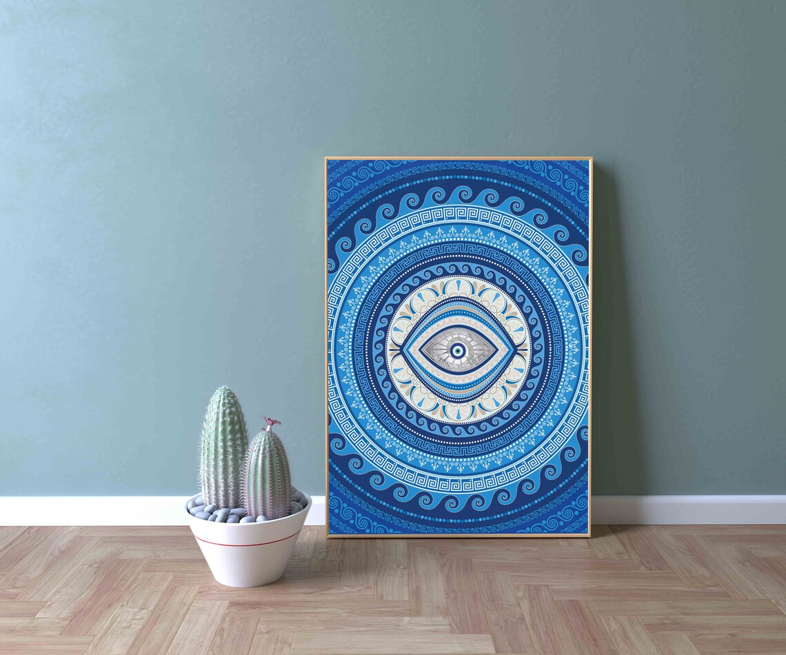 Evil Eye Nazar Nazar Poster Turkish Nazar Spiritual art | Etsy