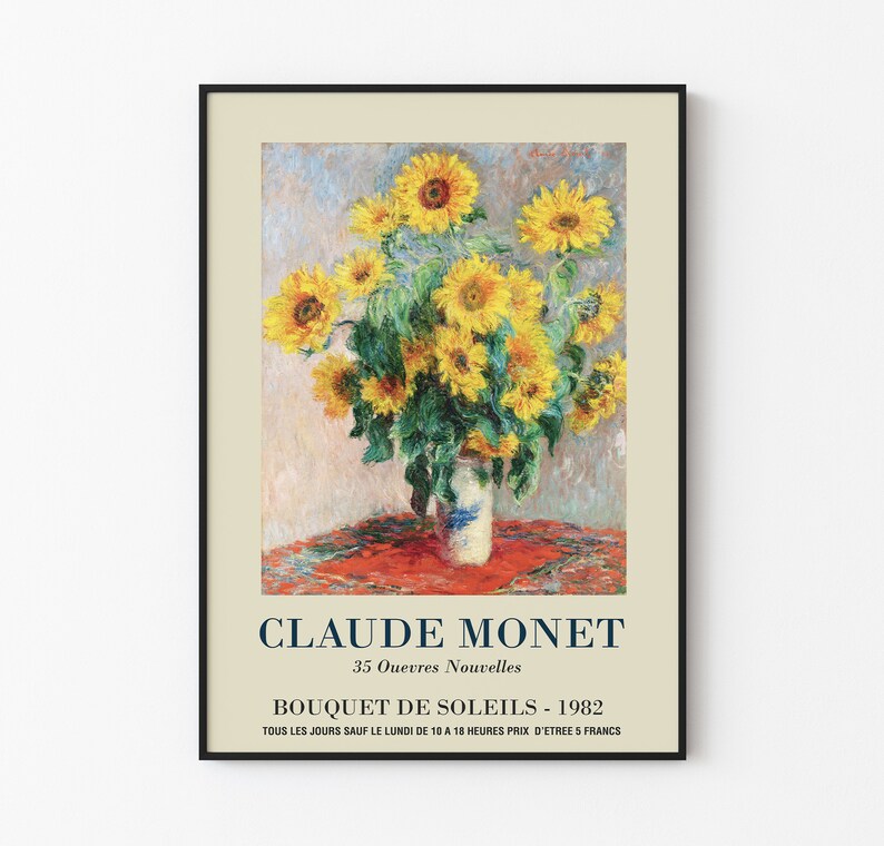 Monet - Bouquet of Sunflowers / Oil on Canvas - Claude Monet Exhibition ...