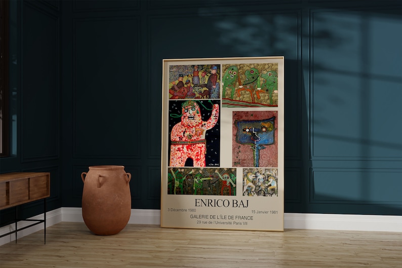 Enrico Baj Collage Poster: Avant Garde Dada Art (digital Download) - Etsy