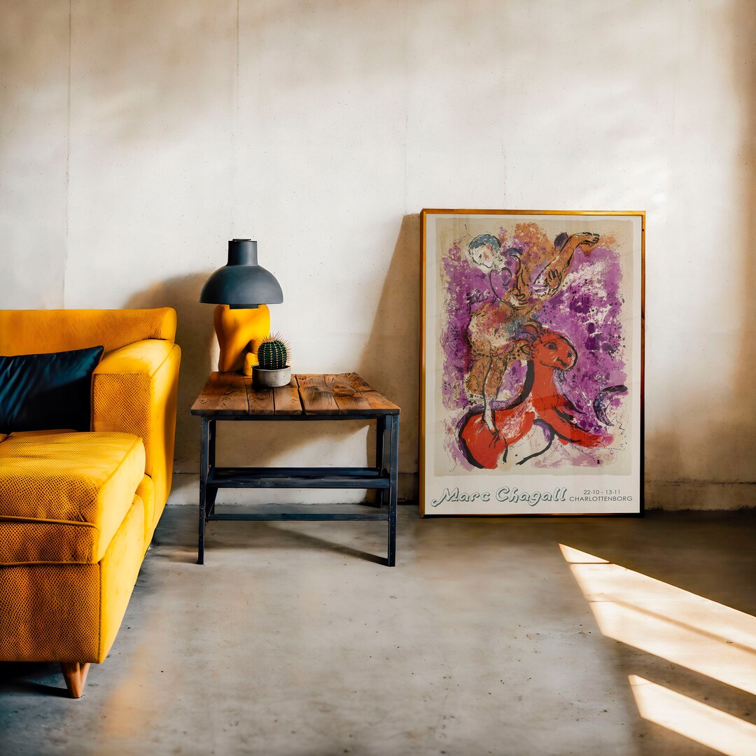 Marc Chagall - 1960 Chagall Exhibition Poster / Charlottenborg - Remake ...
