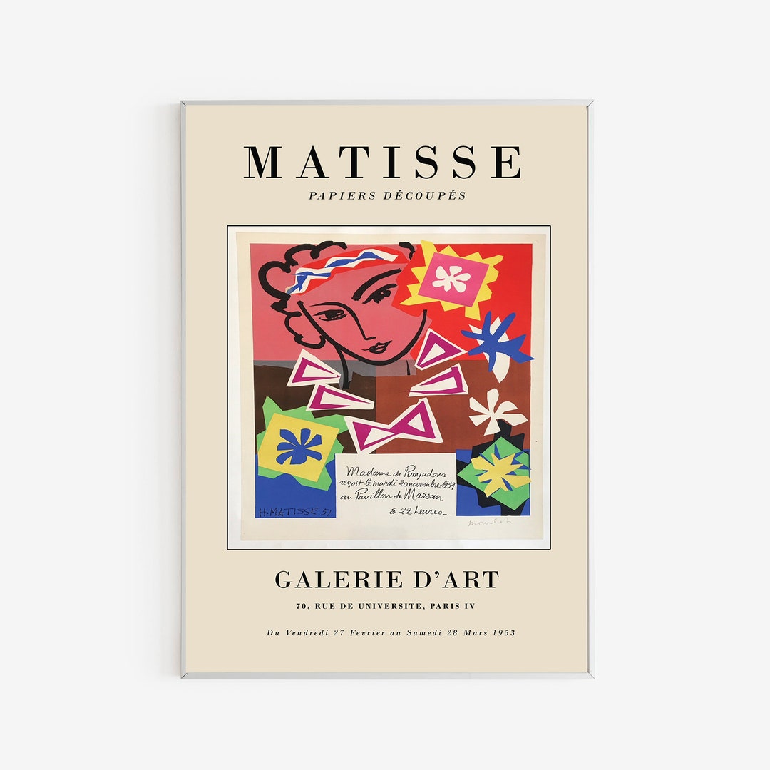 Henri Matisse Matisse Exhibition Poster Madame De - Etsy