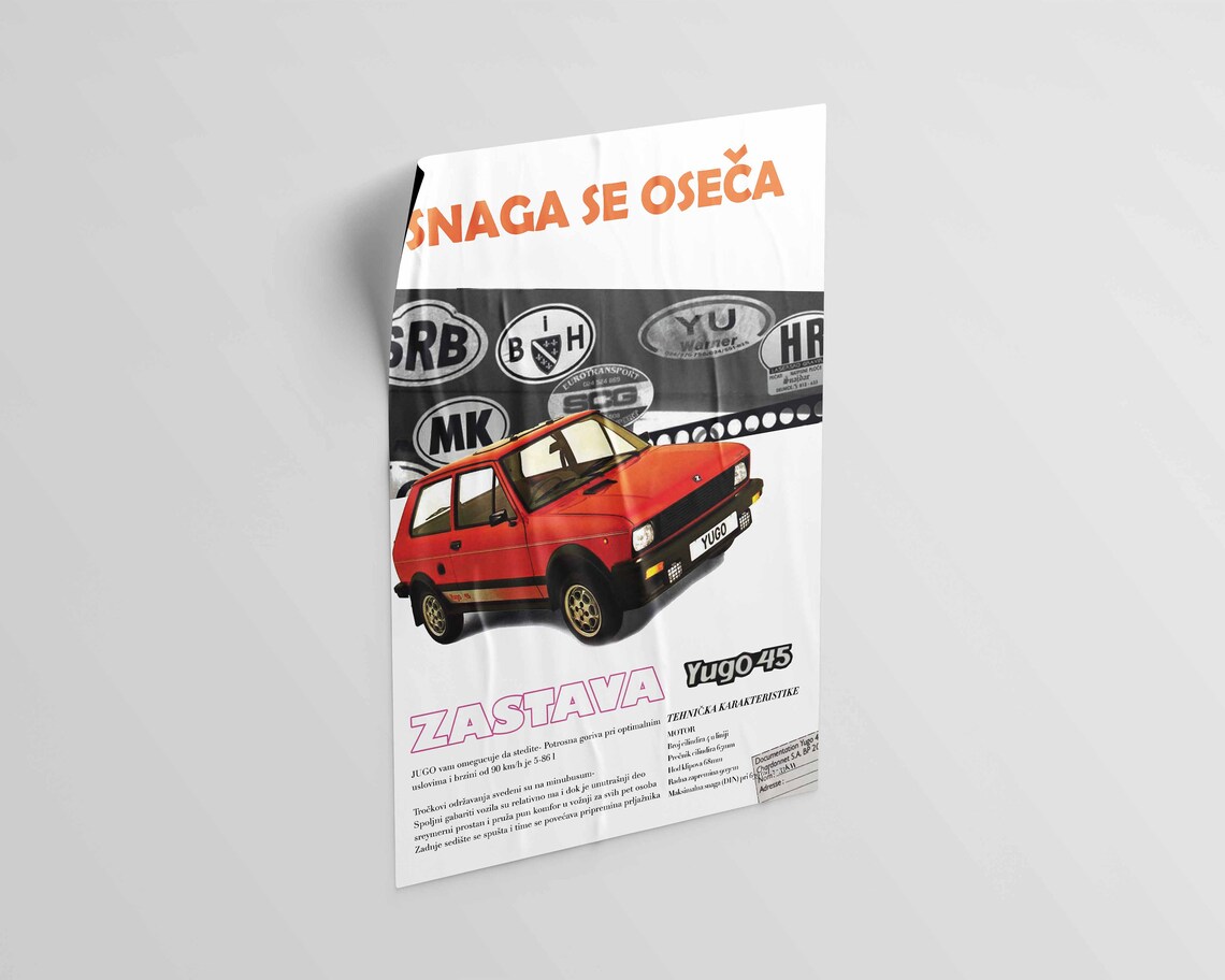 Yugo Zastava Yugoslavia Nostalgic Car Poster Vintage Old Time - Etsy