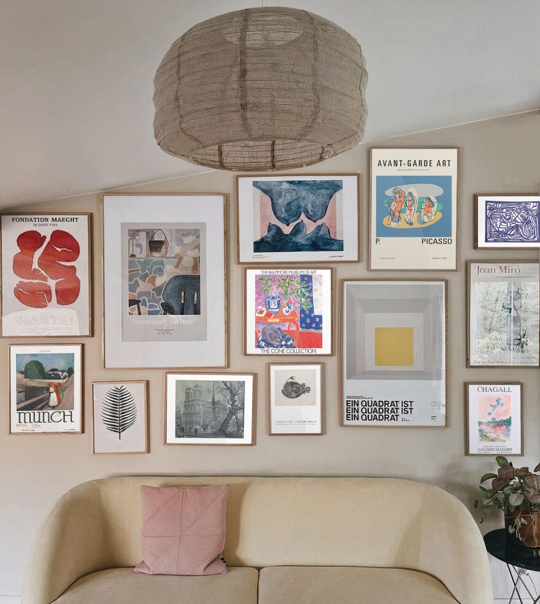 Eclectic Gallery Wall Art Set: 13 Physical Art Posters - Etsy
