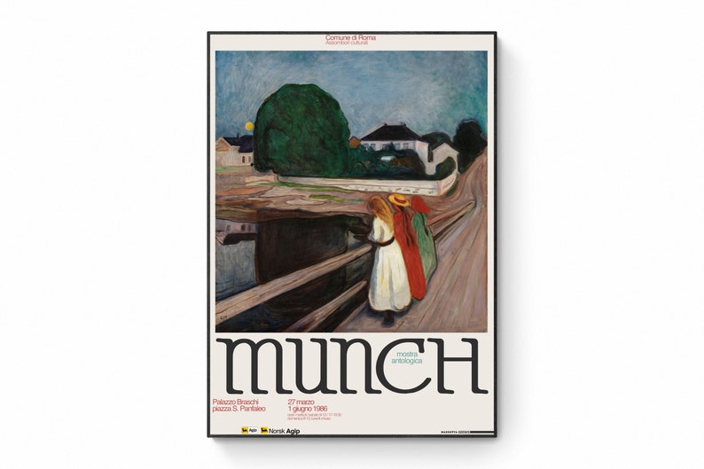 Edvard Munch the Girls on the Bridge / Palazzo Braschi Roma - Etsy