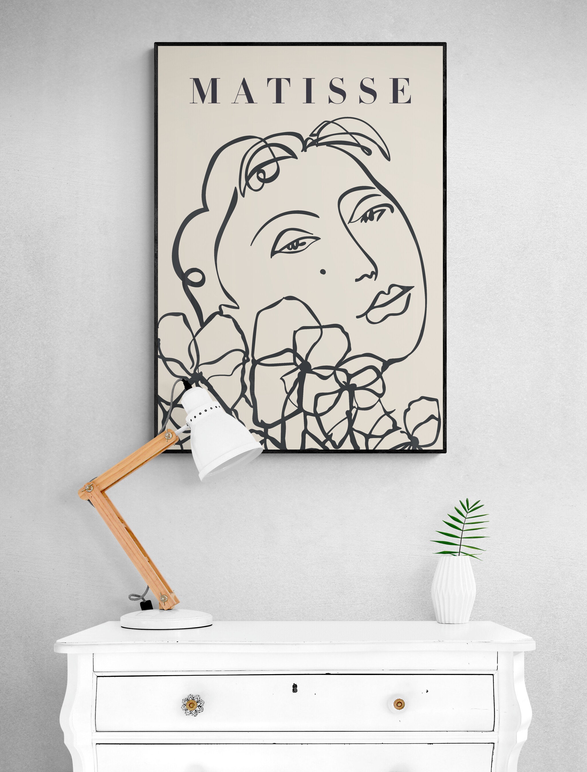 Art & Collectibles Matisse Woman Sketch Beige / Cream Printable Matisse ...
